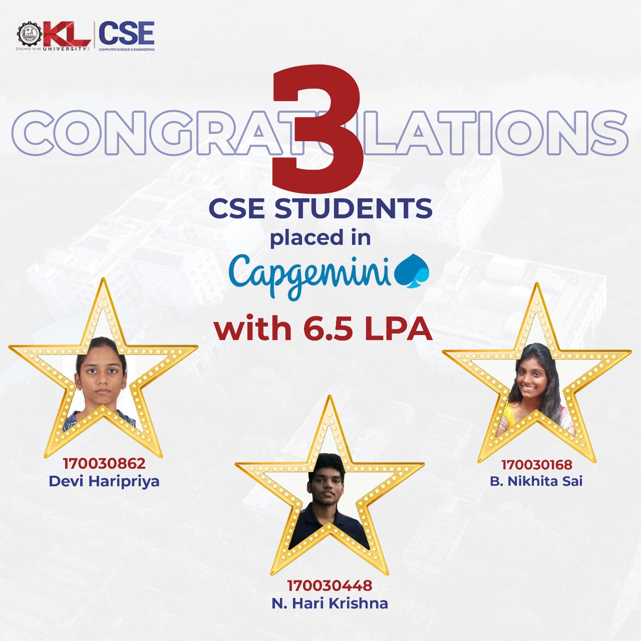 Career Progression for CSE Students - KL University