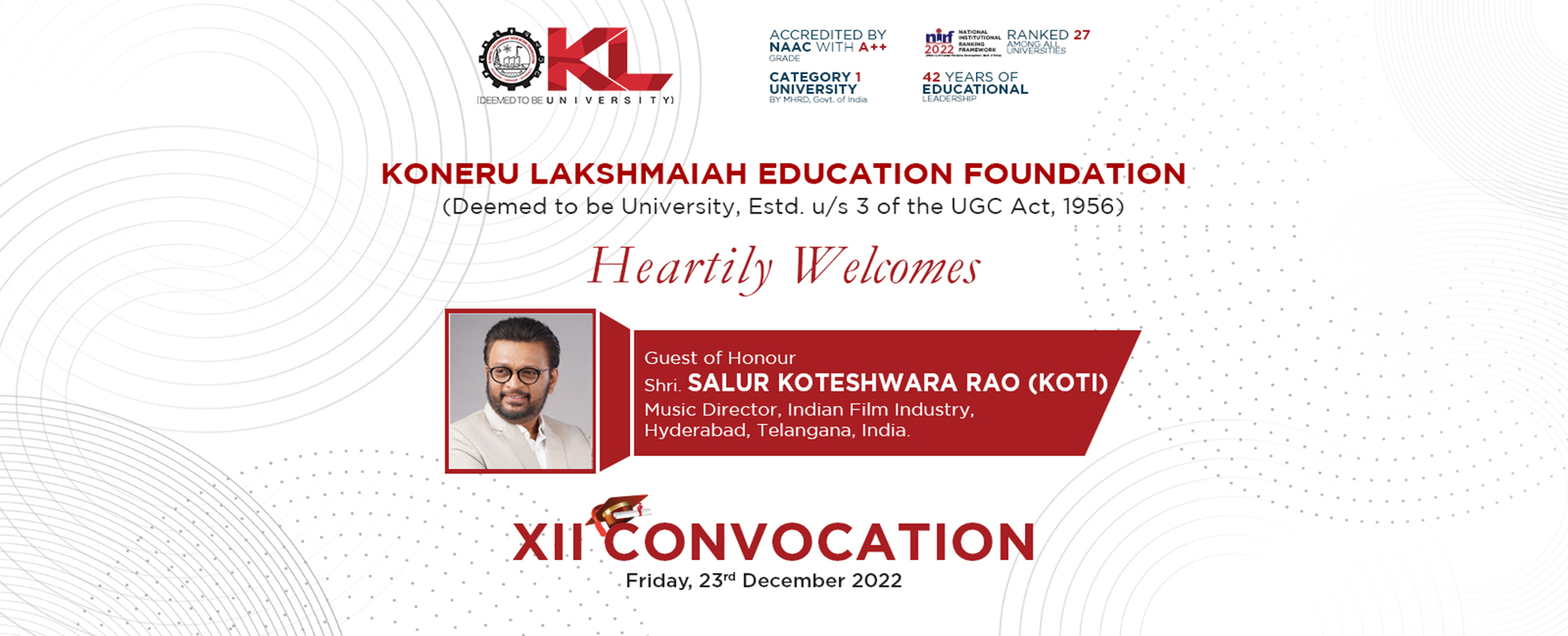 Welcome to K L Deemed to be University